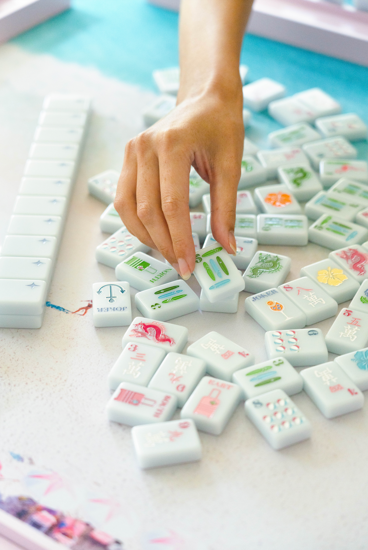 PREORDER - Bespoke X Gray Malin Beach Club Mahjong Tiles - Ocean Blue ...