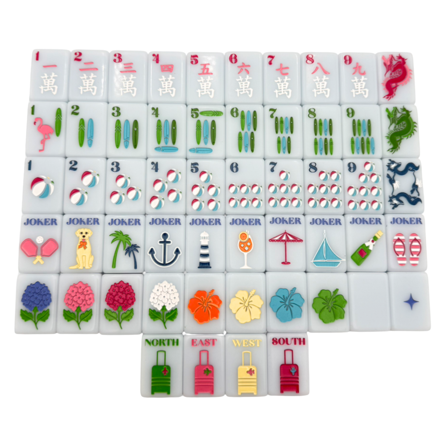 Bespoke X Gray Malin Beach Club Mahjong Tiles - Ocean Blue – Bespoke ...
